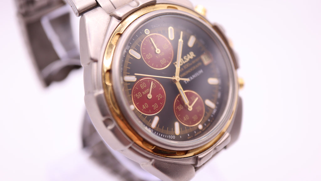 Pulsar V657-8000 Titanium Quartz Chronograph - Used – Welwyn Watch Parts