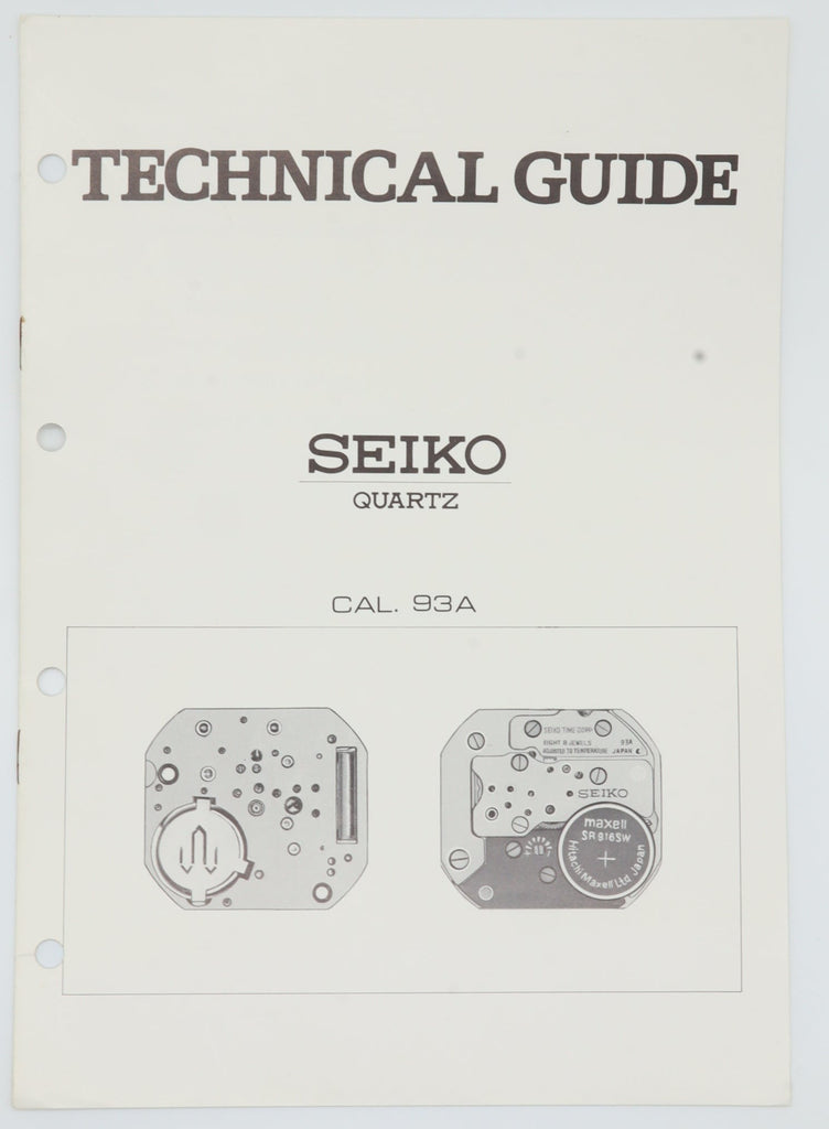 Seiko - Quartz & Digital Technical Manuals - Various Vintage Calibres ...