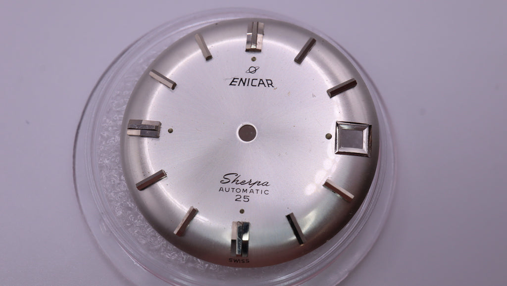 Enicar - Sherpa Automatic Watch Dial - Silver - 28.3mm – Welwyn Watch Parts