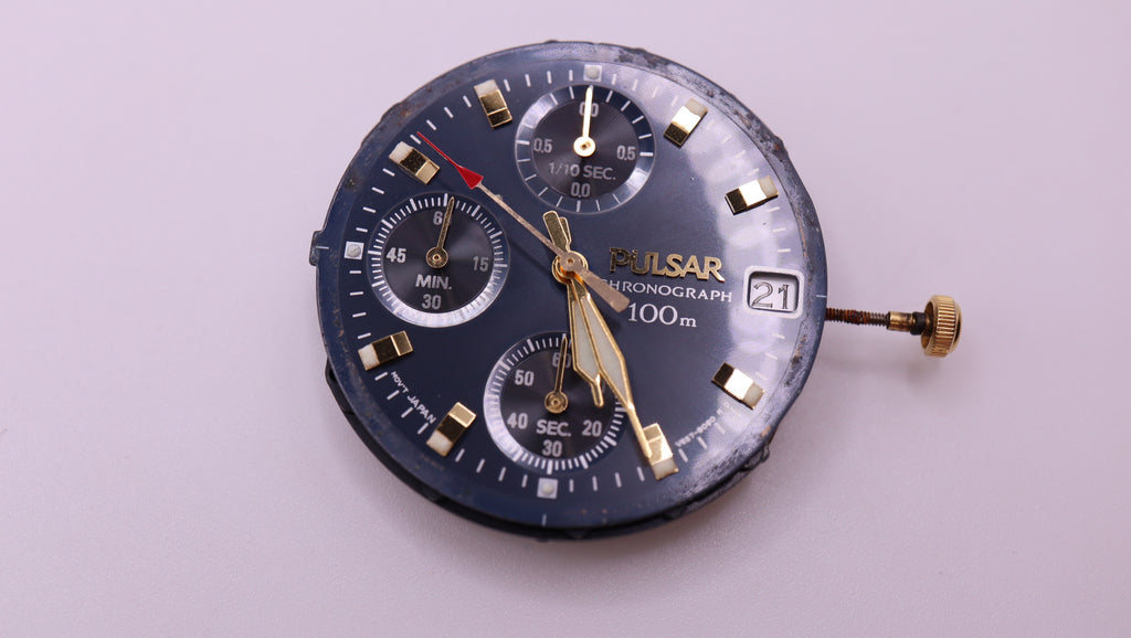 Pulsar V657B - Movement & Dial - Working / Untested – Welwyn Watch Parts